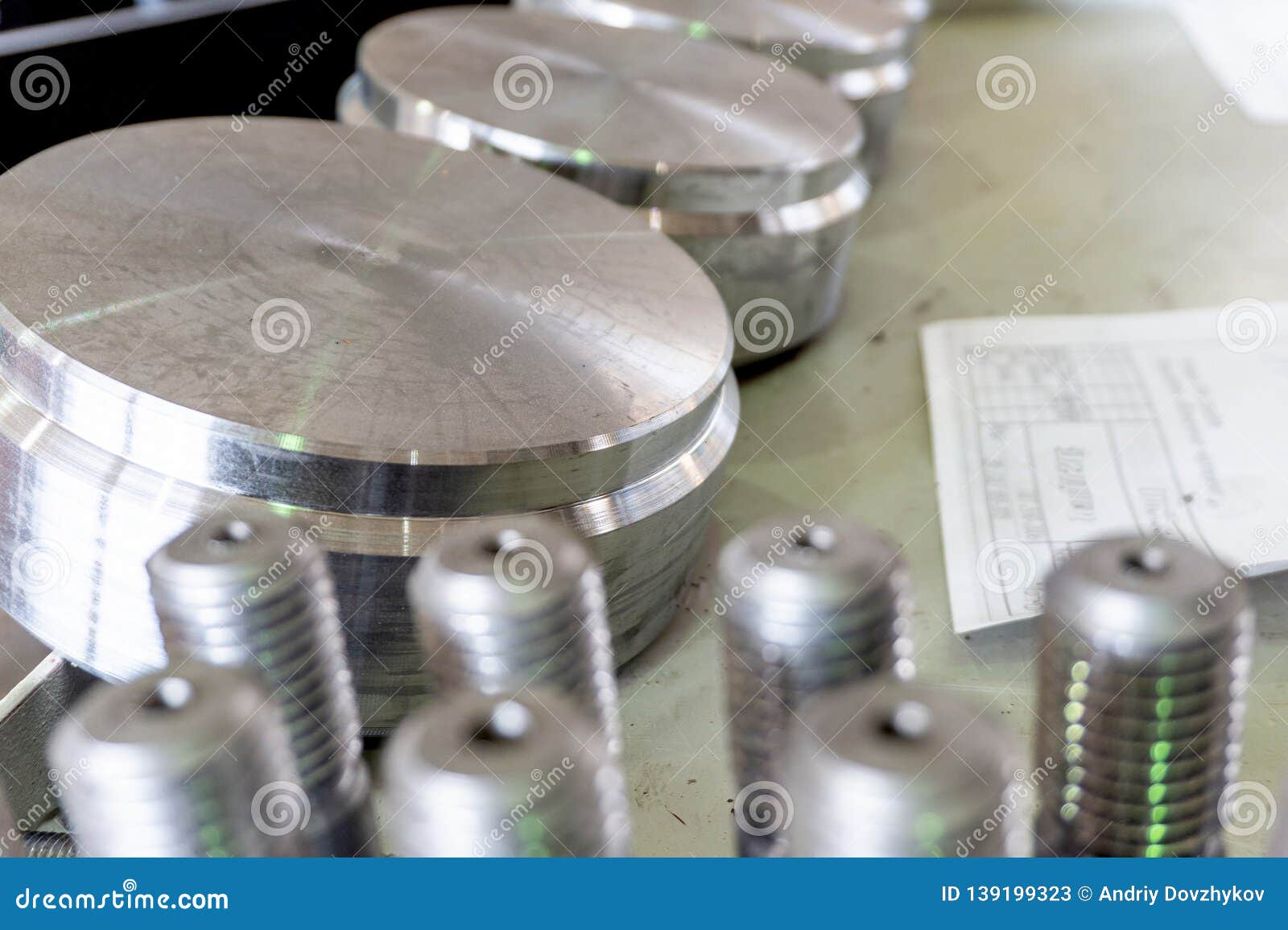 Bolts and Parts after Turning on the Rack Stock Image - Image of steel ...