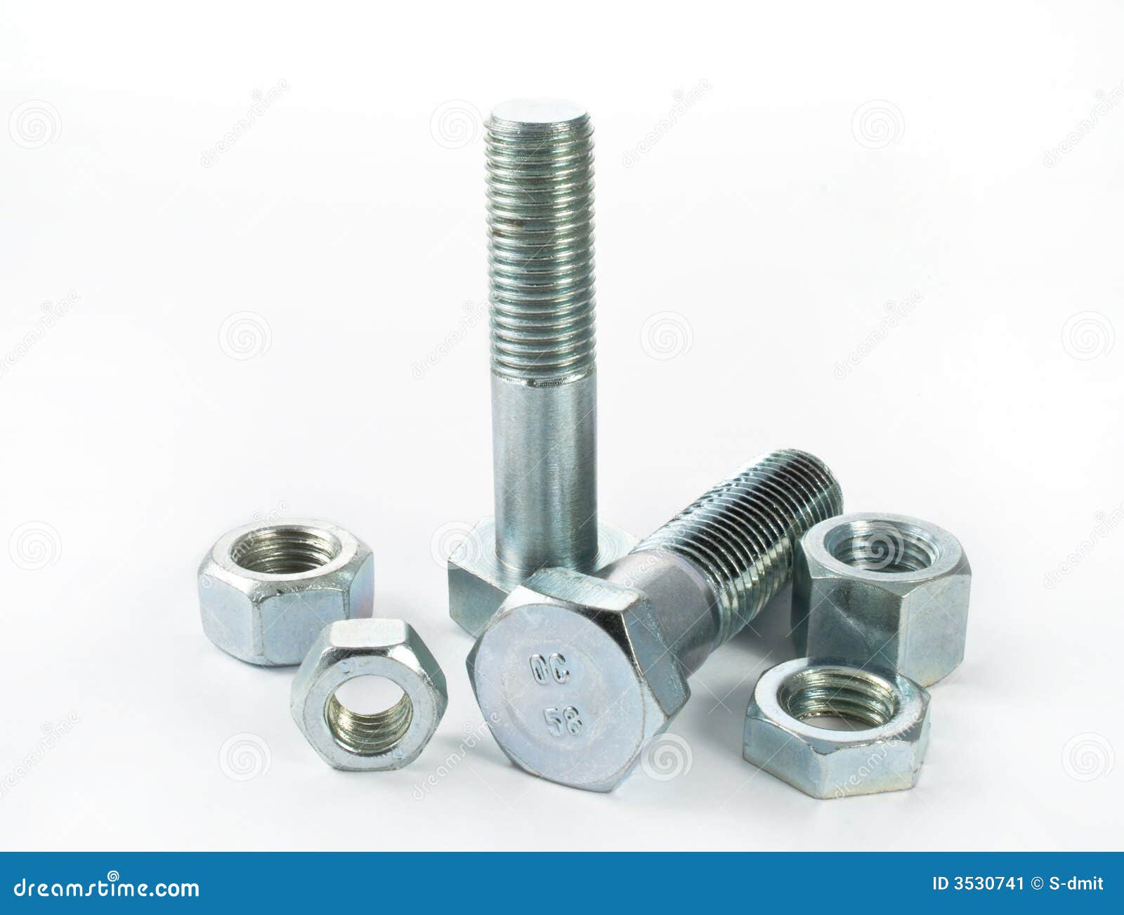 Bolts Or Screws Random Pile Of Steel Bolts Stock Photo | CartoonDealer ...