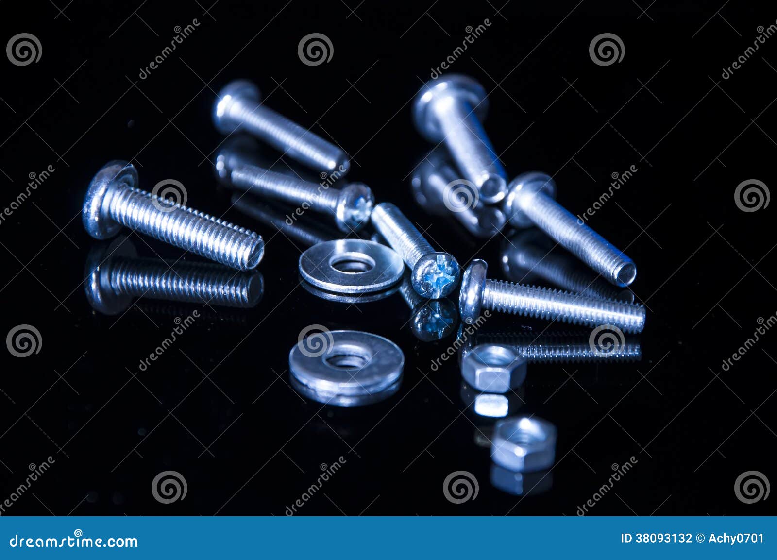 Bolts and screws stock photo. Image of component, iron - 38093132