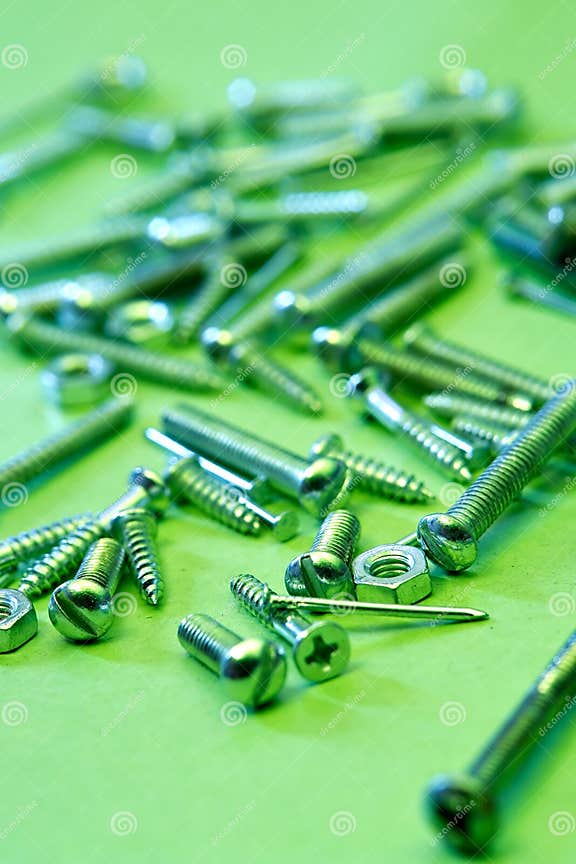Bolts, screws, nuts stock photo. Image of sharp, detailed - 1278990