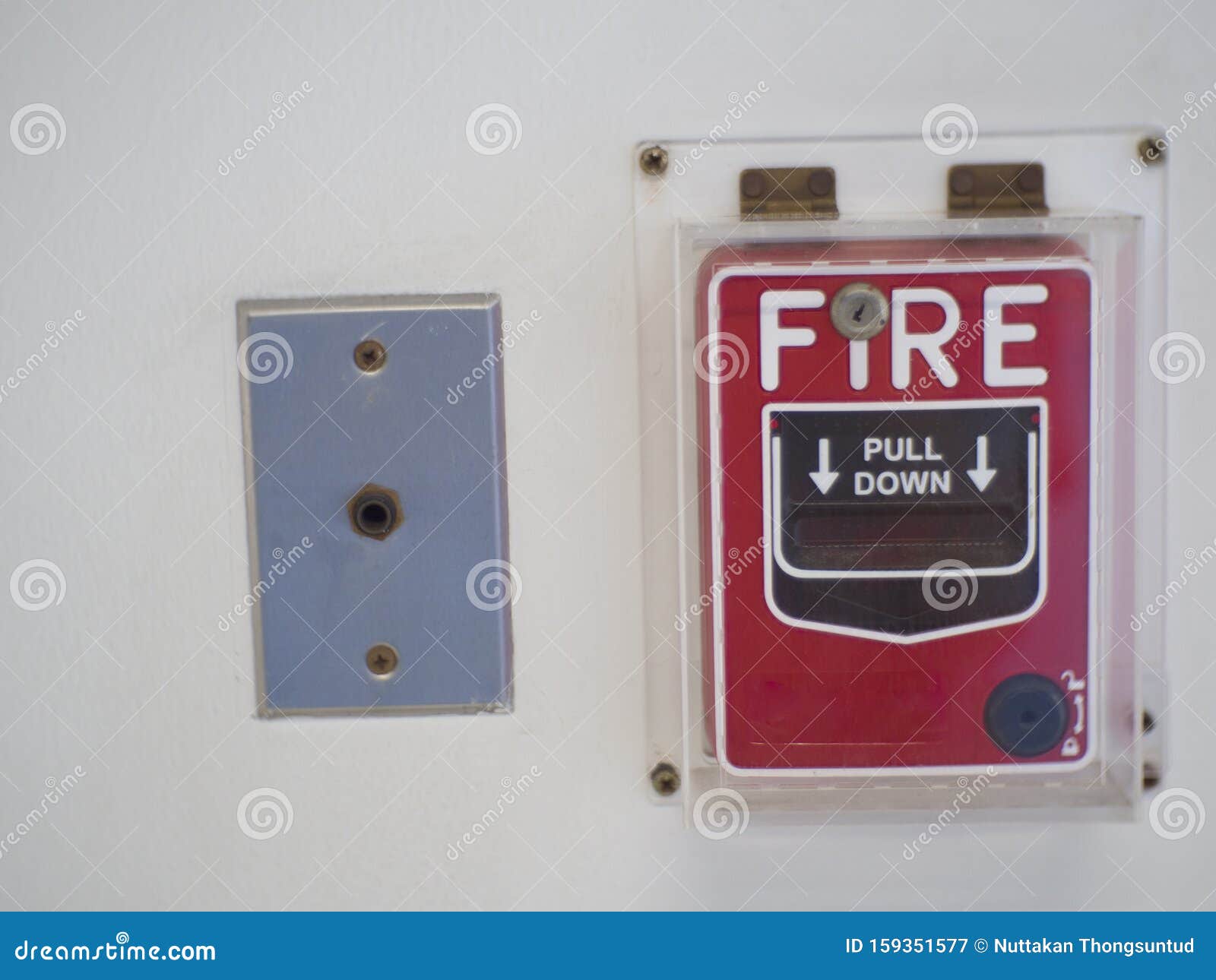 Bolts Used To Pull when a Fire Occurs in a Building Stock Image - Image ...