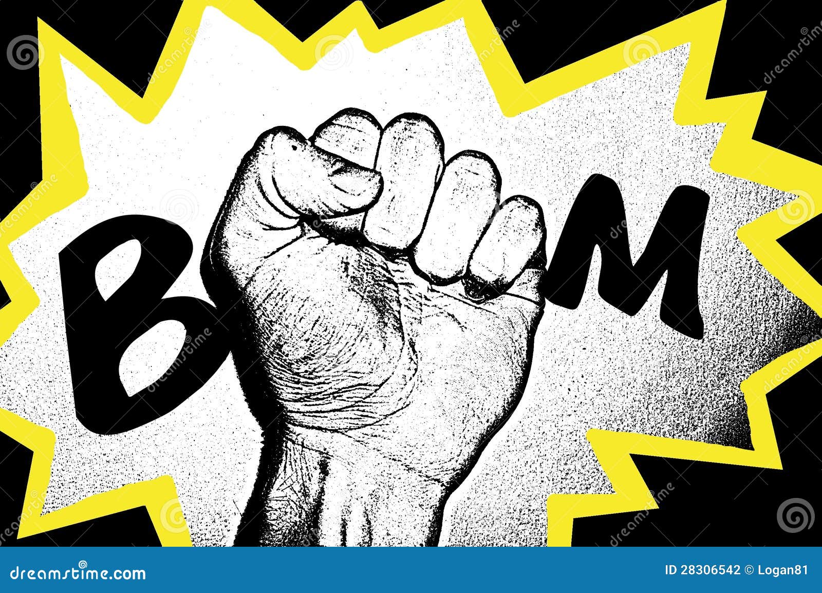 Bom stock illustration. Illustration of hero, writing - 28306542