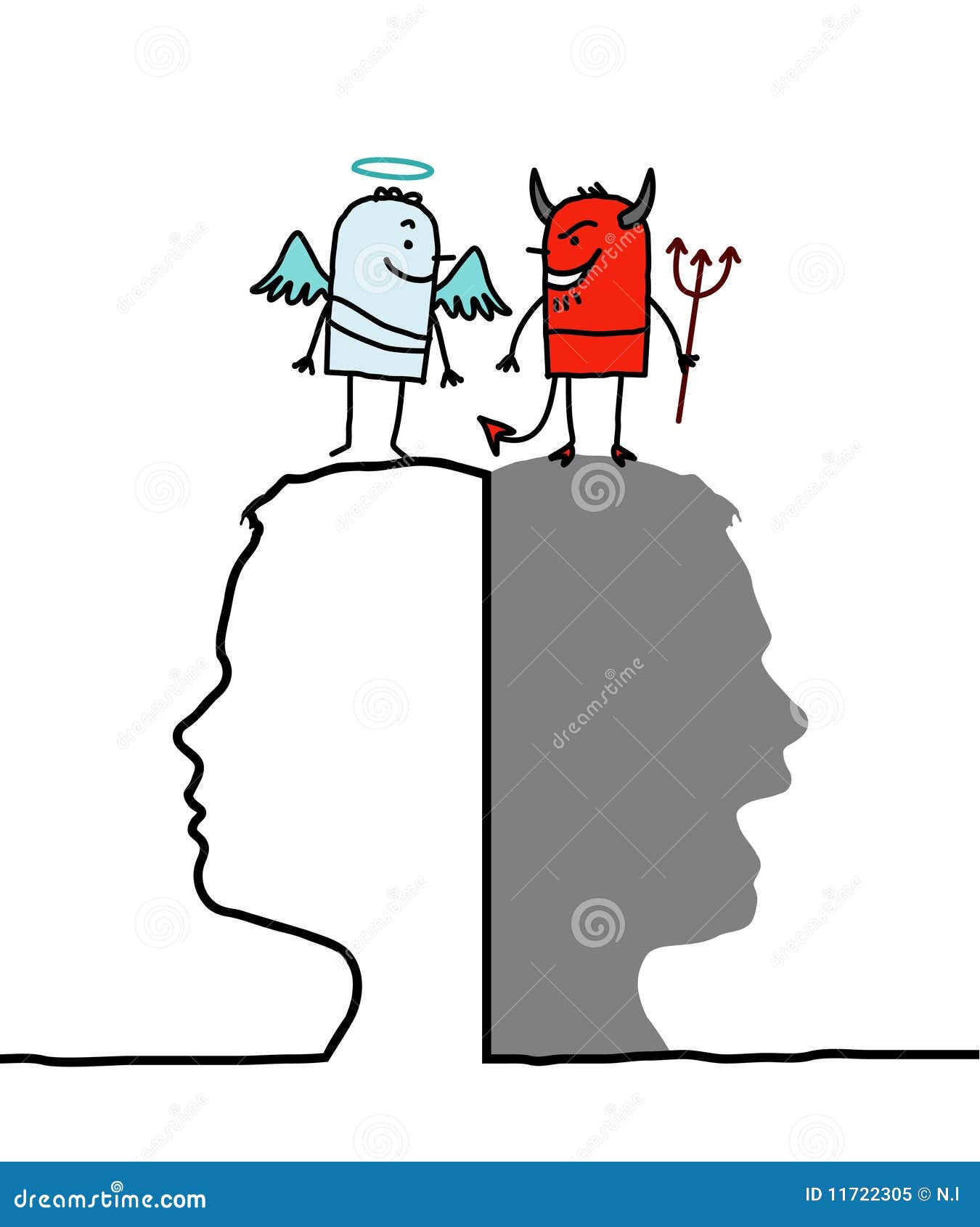 Bom & ruim ilustração do vetor. Ilustração de frio - 11722305