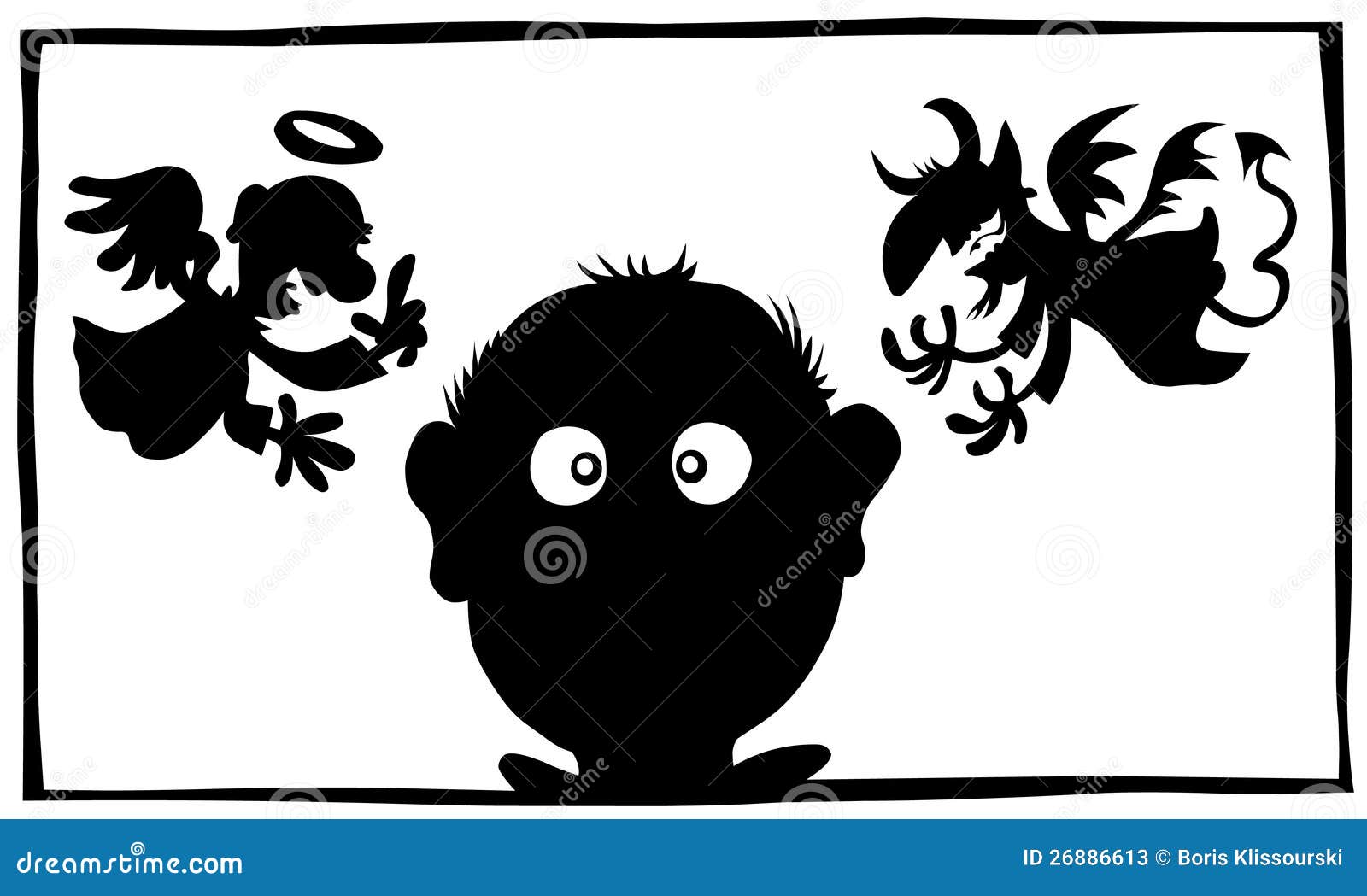 Bom e ruim, ilustração stock. Ilustração de provérbio - 26886613