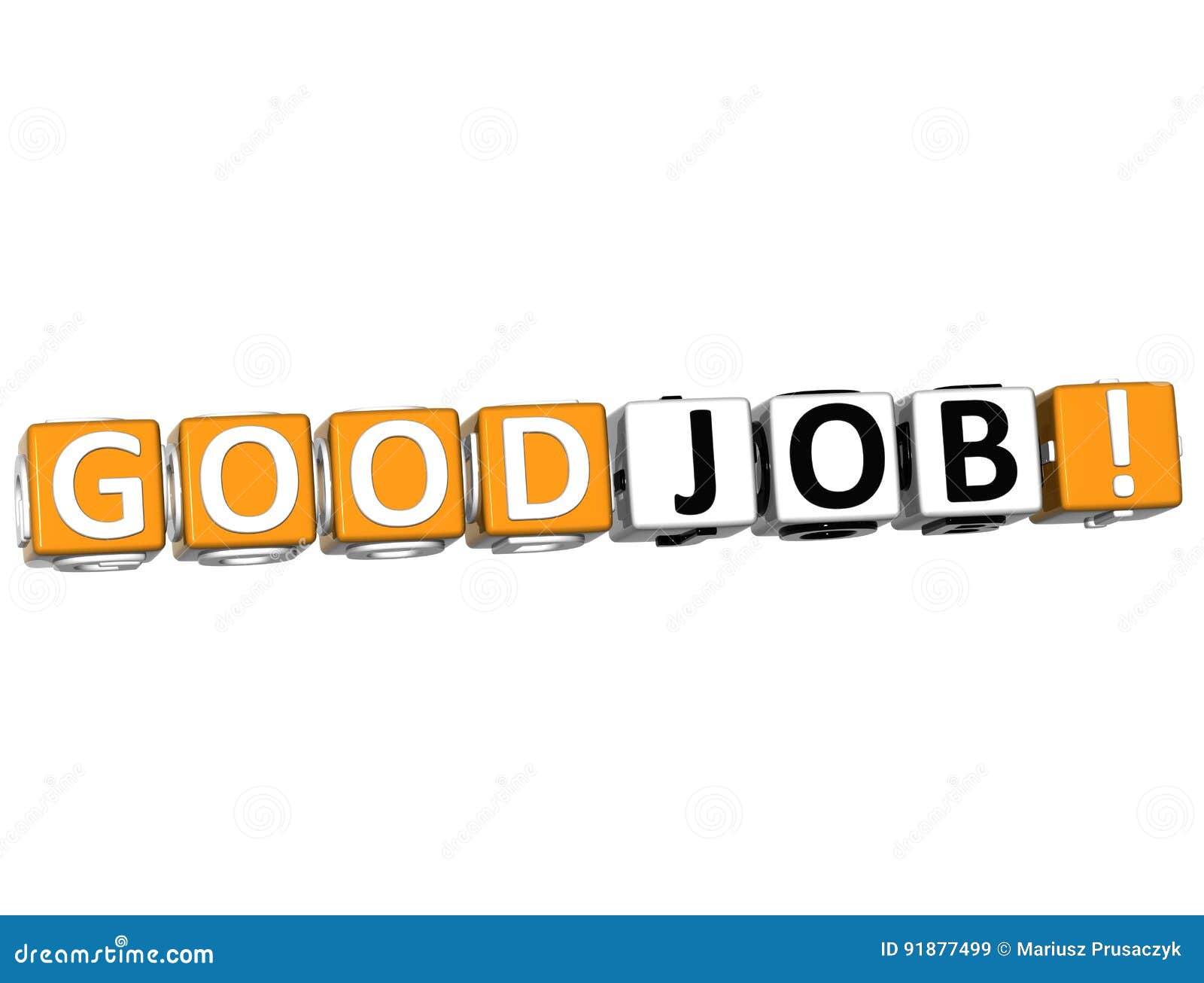 Bom Job Cube texto de 3D ilustração stock. Ilustração de ocasional ...