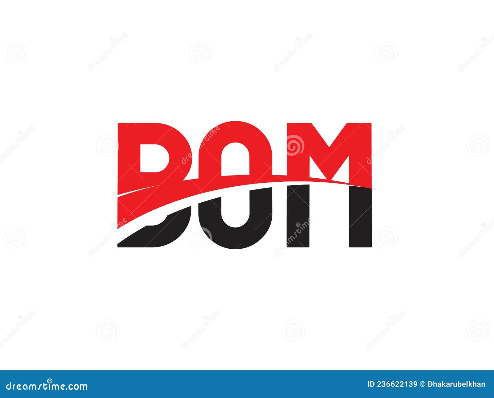 BOM Letter Initial Logo Design Vector Illustration Stock Vector ...