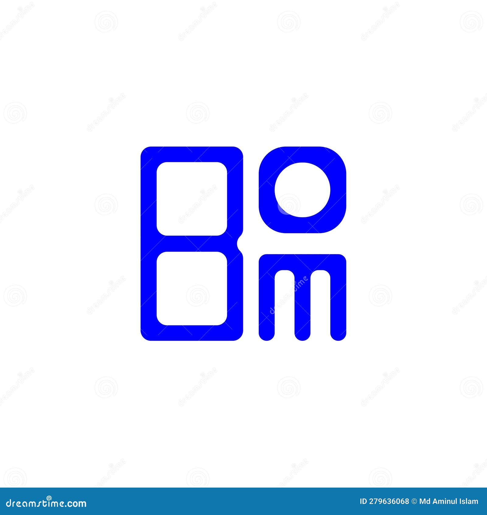 BOM Letter Logo Creative Design with Vector Graphic, BOM Stock Vector ...