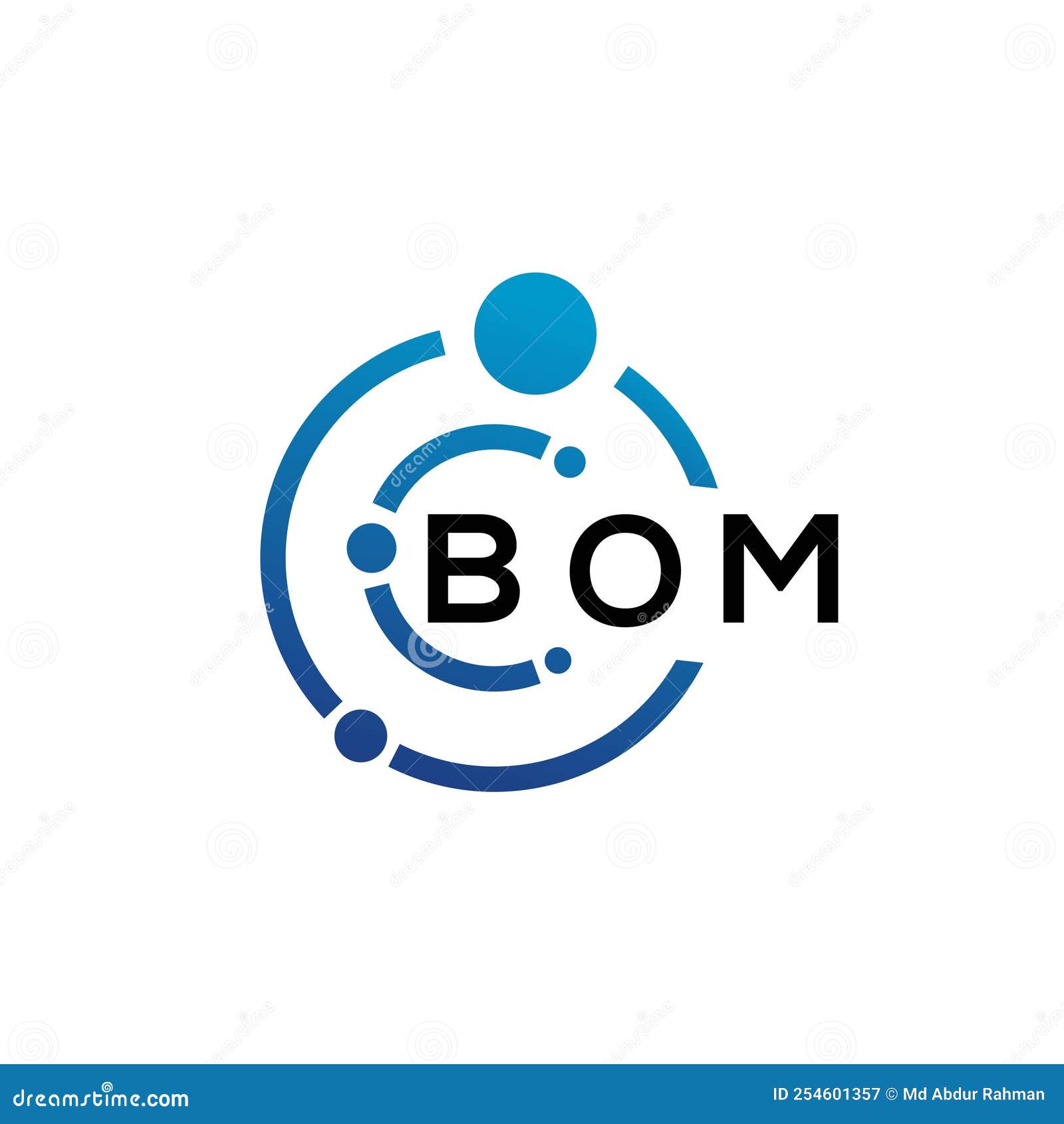 BOM Letter Logo Design on White Background. BOM Creative Initials ...