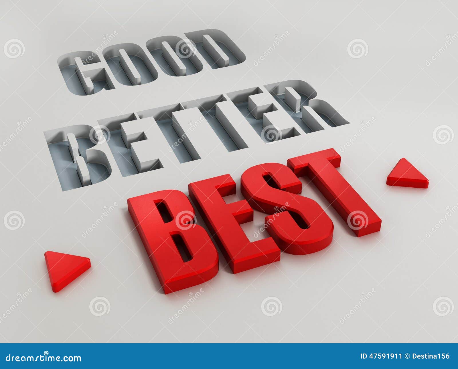 Bom, melhor e melhor ilustração stock. Ilustração de sucesso - 47591911