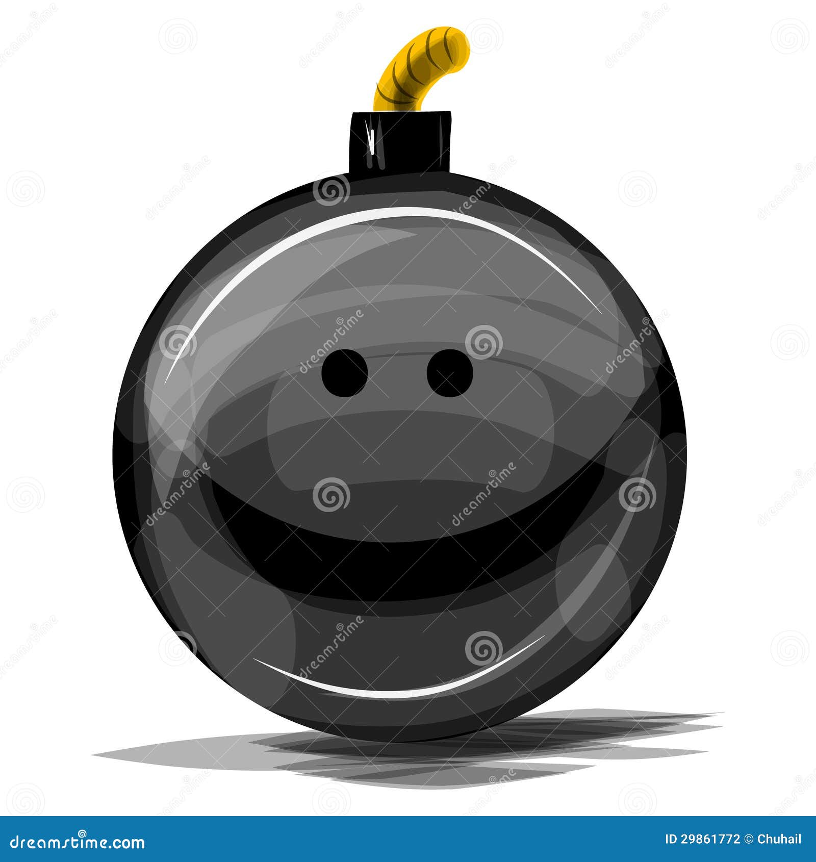 Bom Met Glimlach Vectorillustratie Vector Illustratie - Illustration of ...