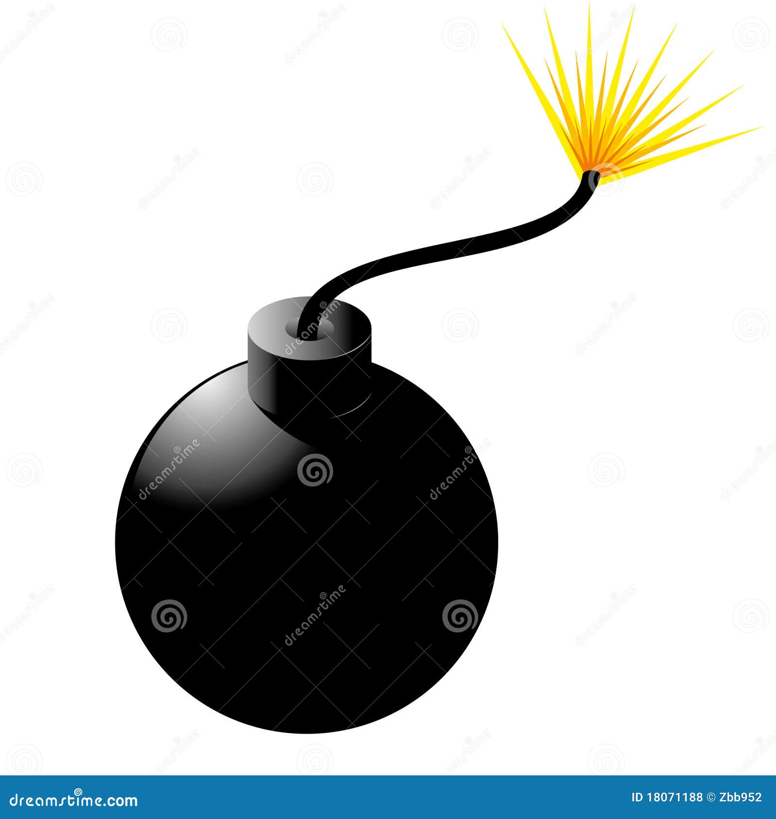 Bom met zekering vector illustratie. Illustration of risico - 18071188