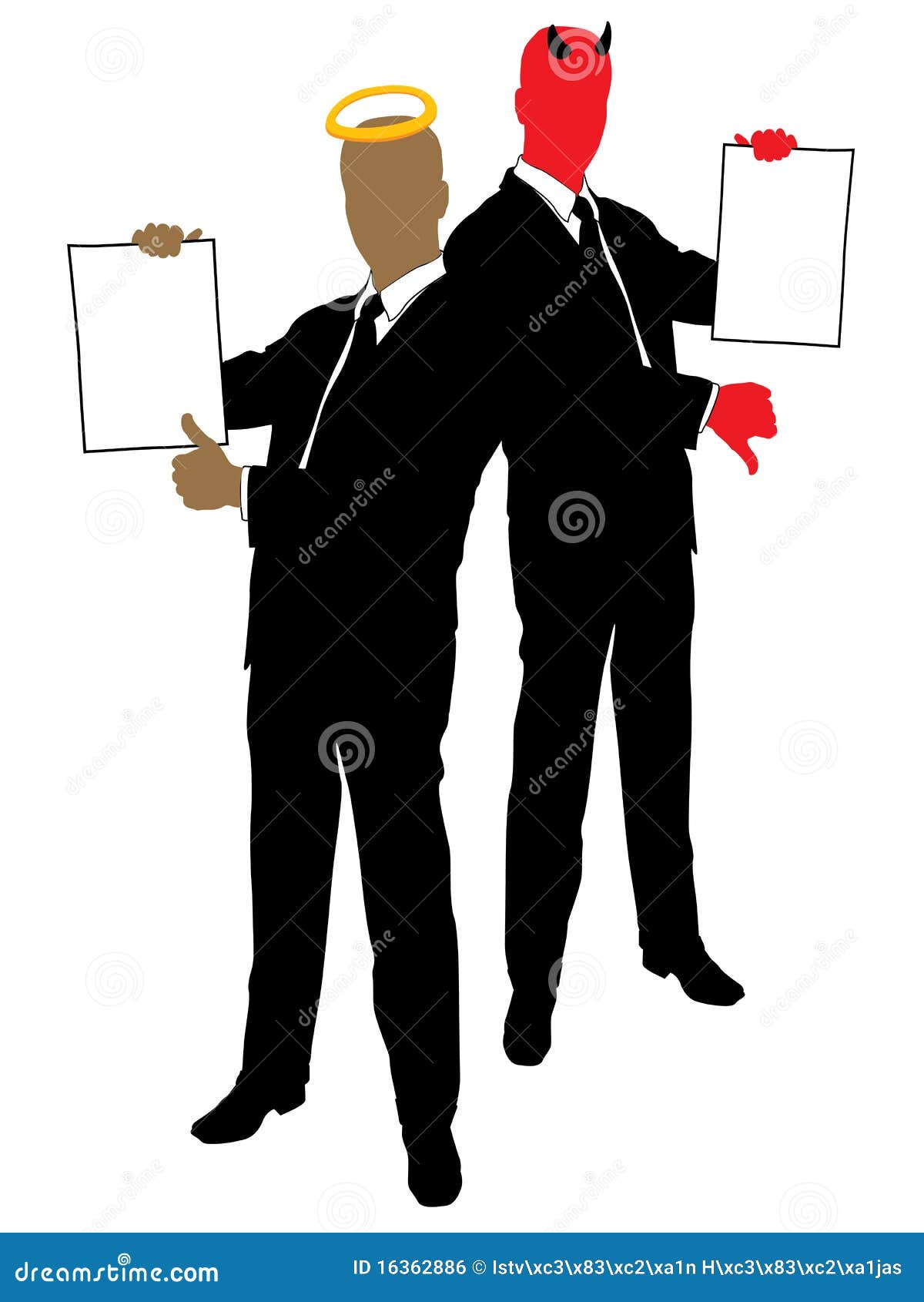 Bom ou ruim ilustração stock. Ilustração de advogado - 16362886