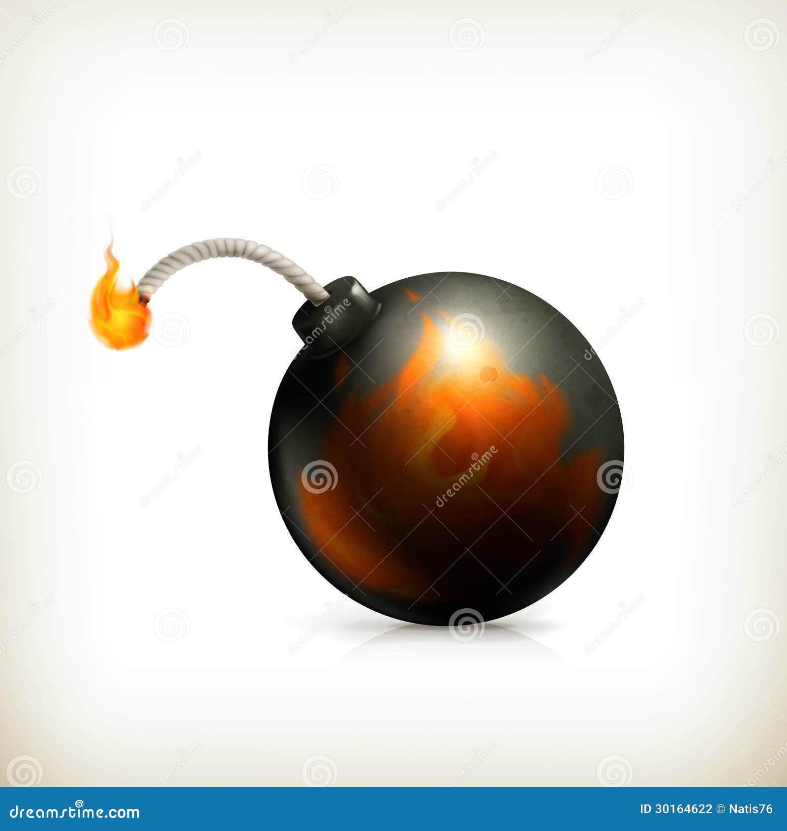 Bom, pictogram vector illustratie. Illustration of zwart - 30164622