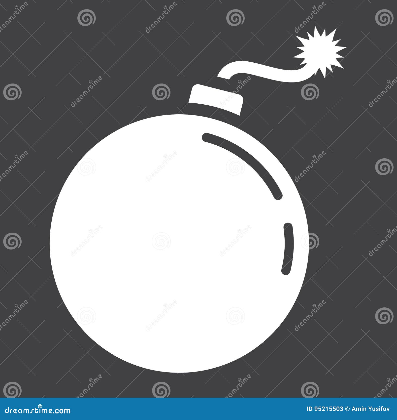 Bom Stevig Pictogram, Dynamiet En Gevaar Vector Illustratie ...