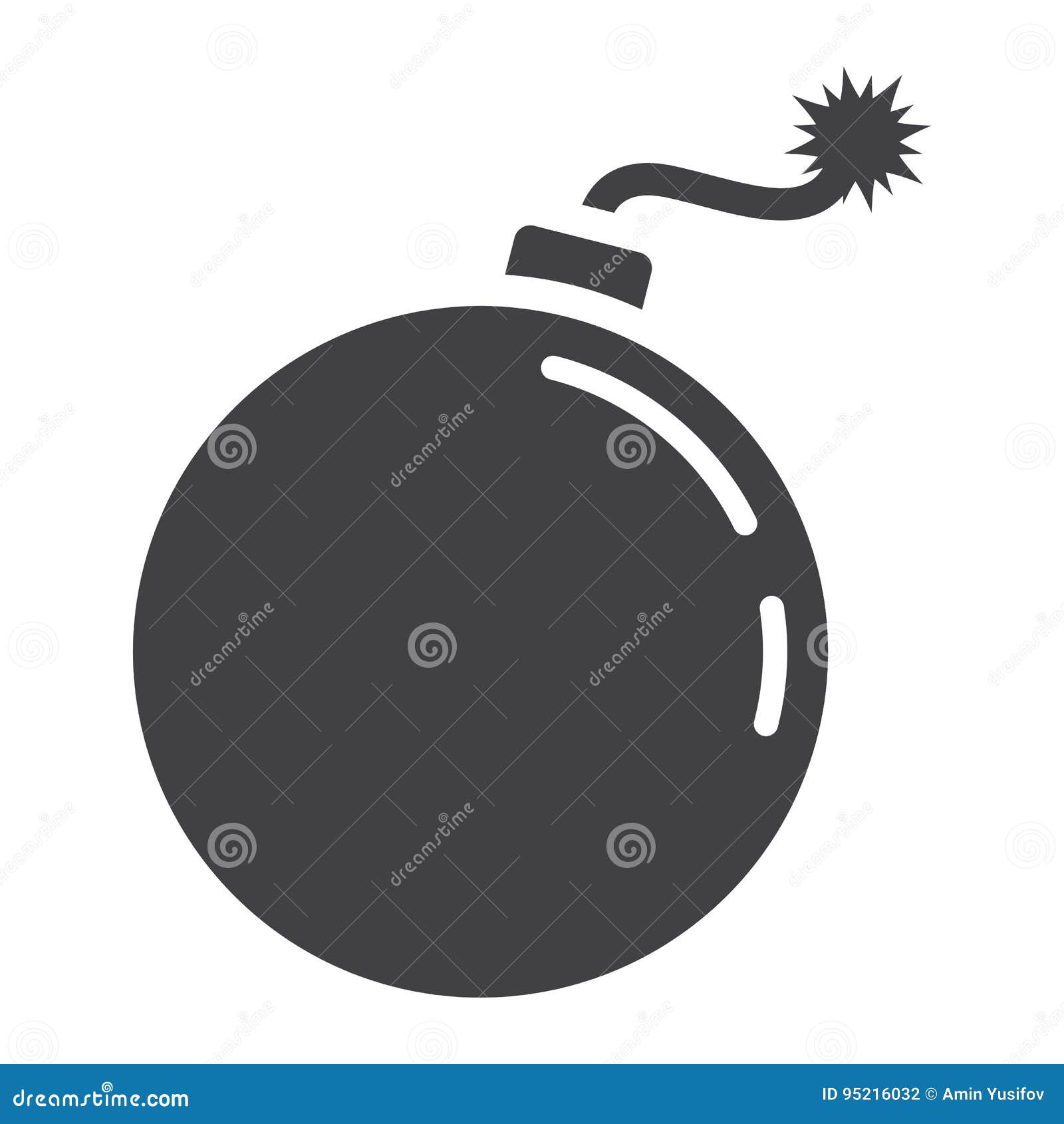 Bom Stevig Pictogram, Dynamiet En Gevaar Vector Illustratie ...