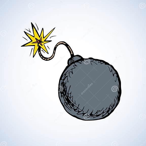 Bom Vector tekening vector illustratie. Illustration of bloei - 76104790