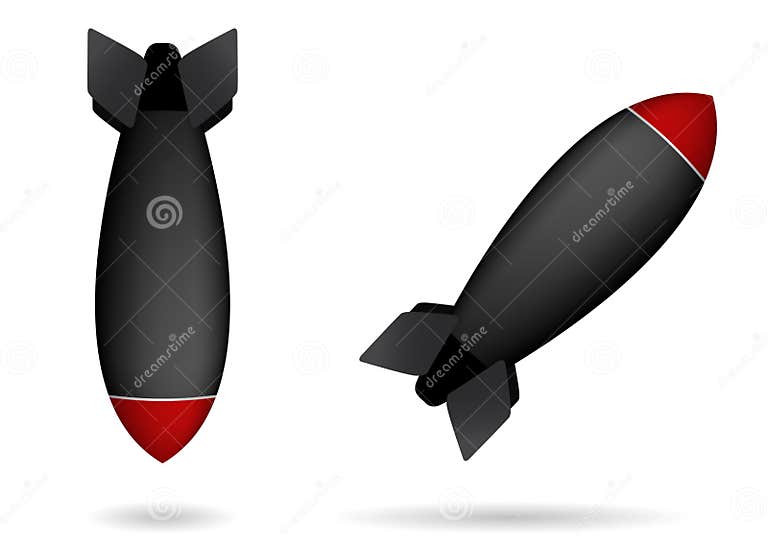 Bomb stock vector. Illustration of atomic, airplane, bomb - 13293383