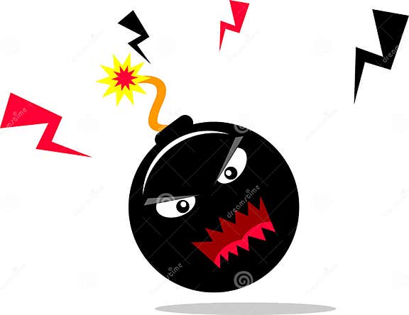 Bomb stock illustration. Illustration of angry, character - 27590089