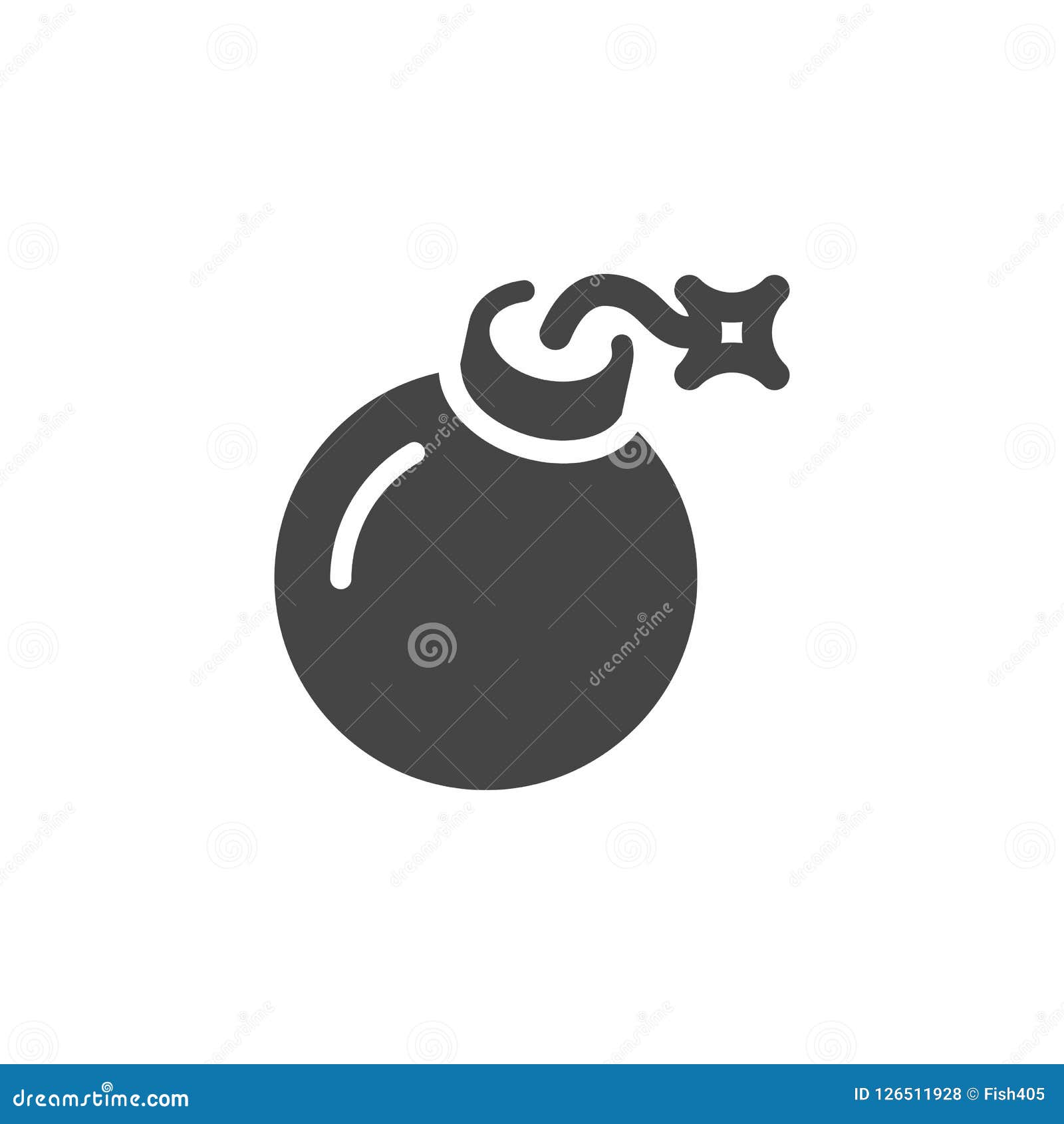 Bomb Black Flat Icon. Explosive Dynamite, Symbol of Danger, War, Risk ...