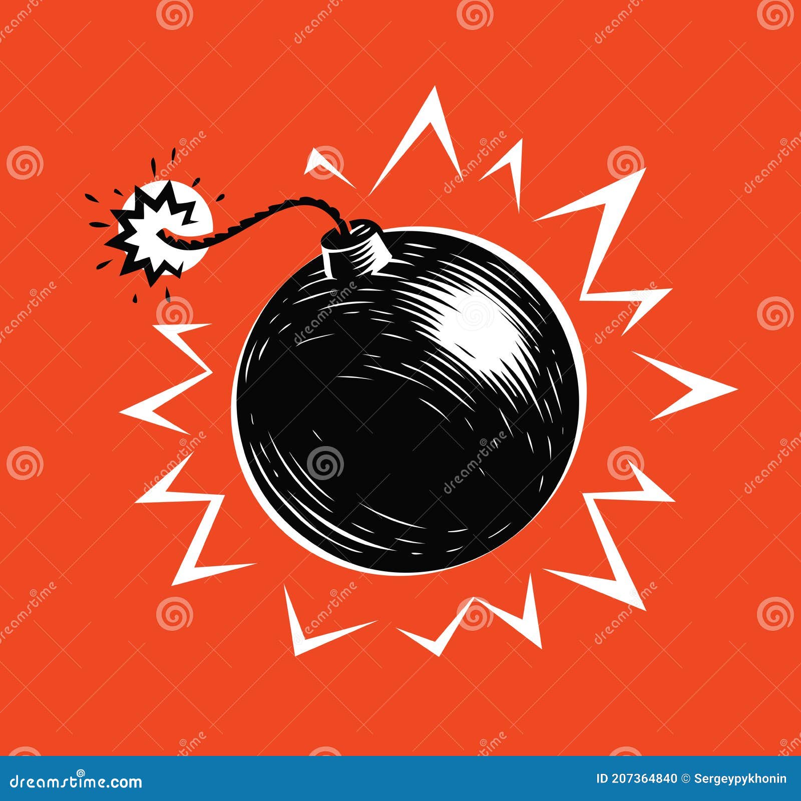 Bomb Blast. Explosion, Explode Symbol Vector Illustration Stock ...