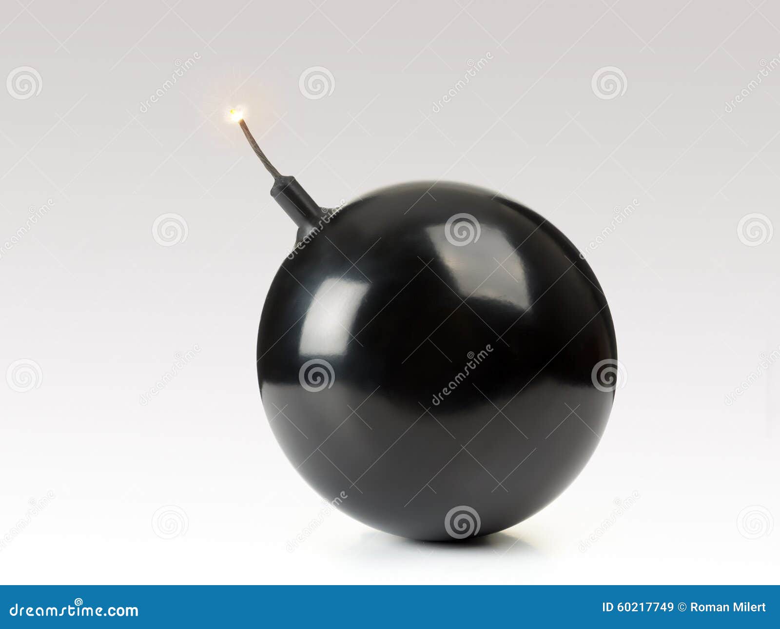 Bomb with burning fuse stock image. Image of concept - 60217749