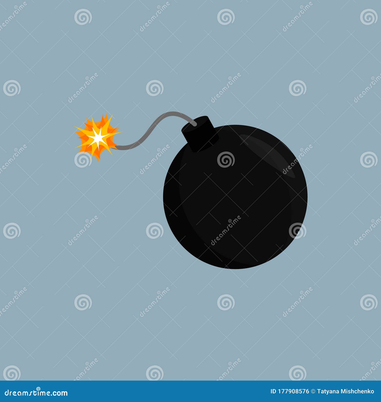 Bomb Burning Fuse War Terrorism Vector Illustration | CartoonDealer.com ...