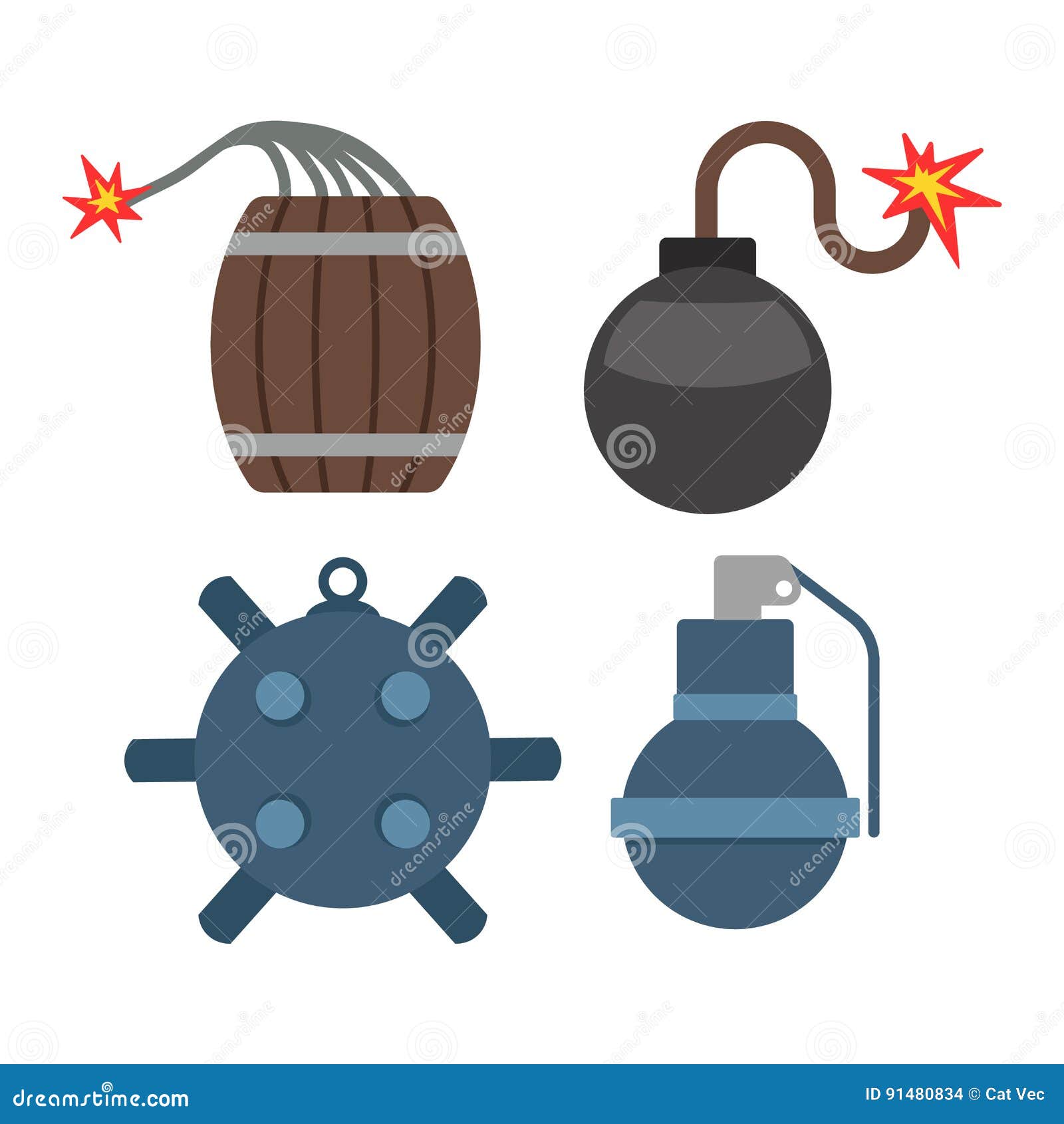 Danger Explosive Symbol Sign,Vector Illustration, Isolated On White ...