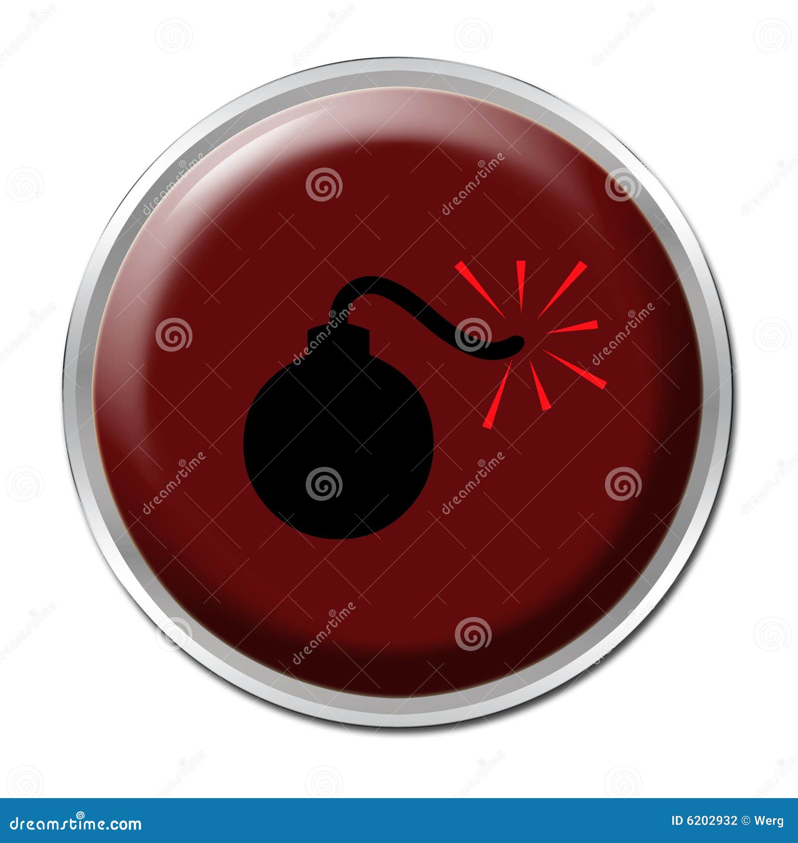 Bomb Button stock illustration. Illustration of button - 6202932