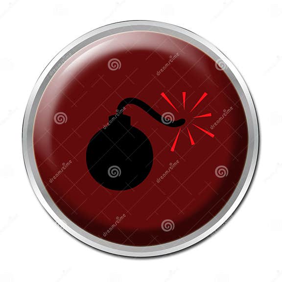 Bomb Button stock illustration. Illustration of button - 6202932