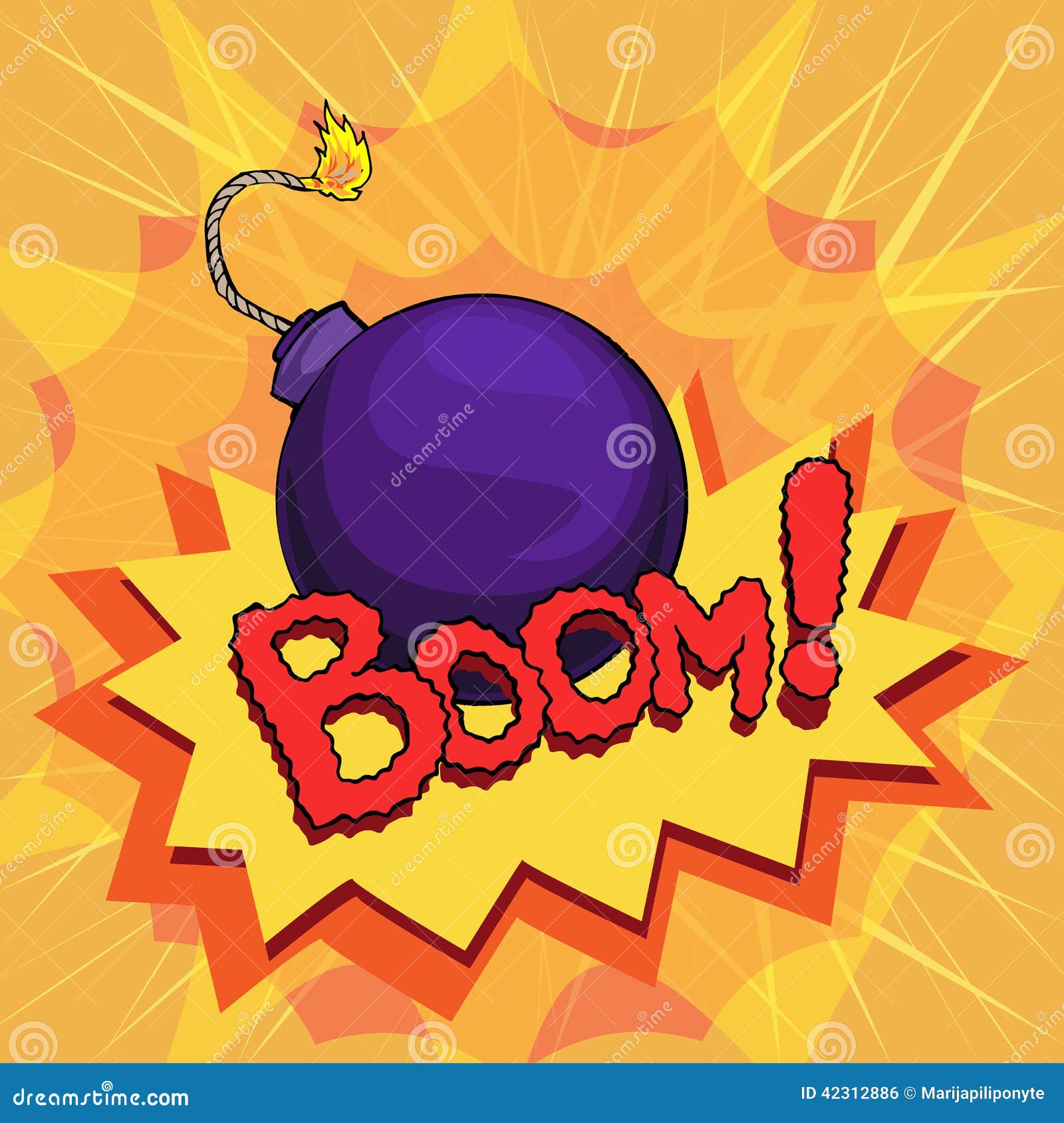 Bomb stock illustration. Illustration of boom, cartoon - 42312886