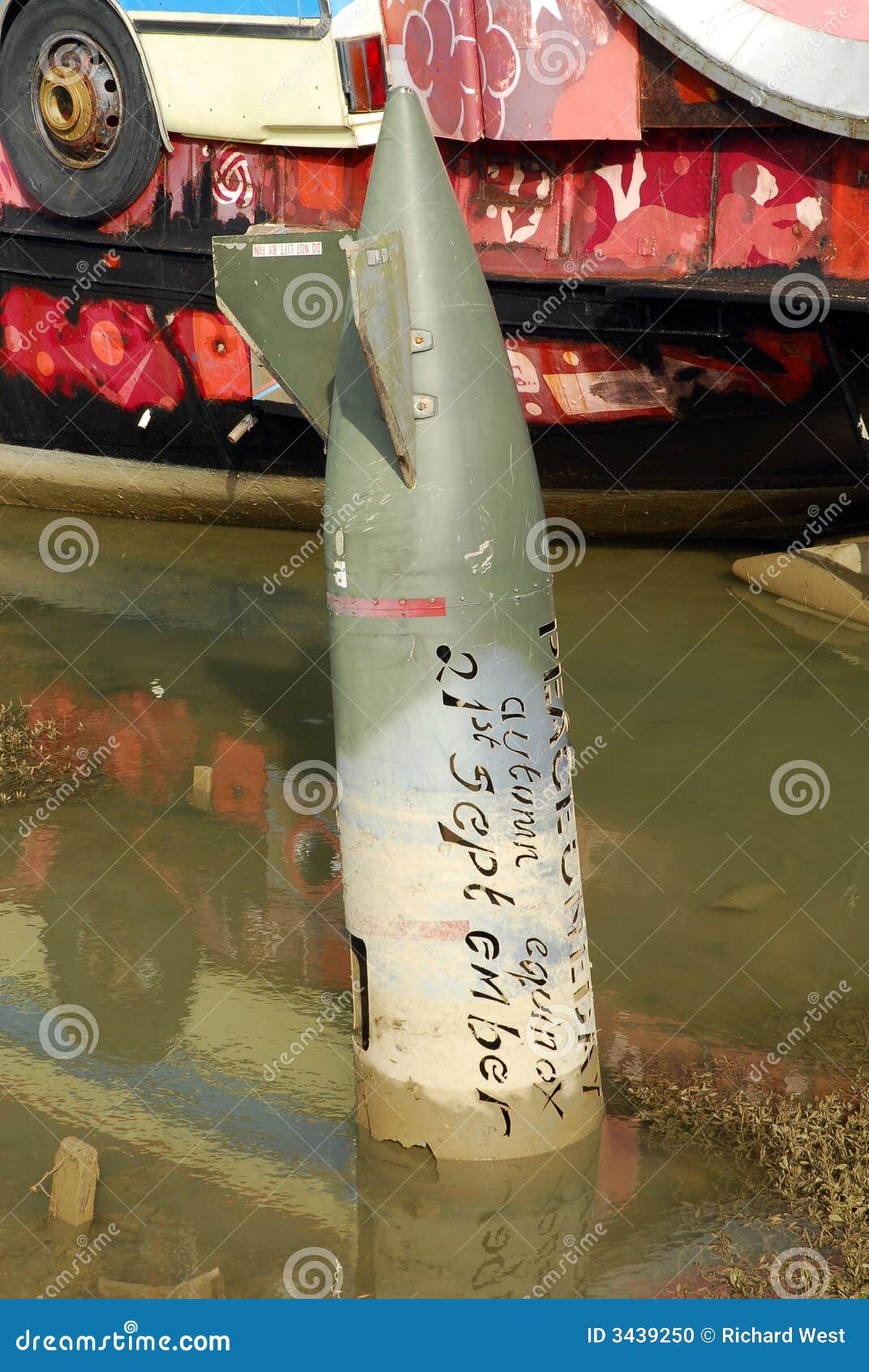 Bomb casing stock photo. Image of torpedo, destruction - 3439250