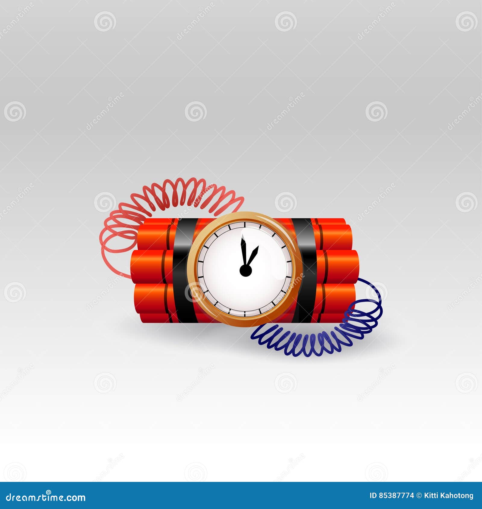 Bomb with clock timer stock vector. Illustration of terrorism - 85387774