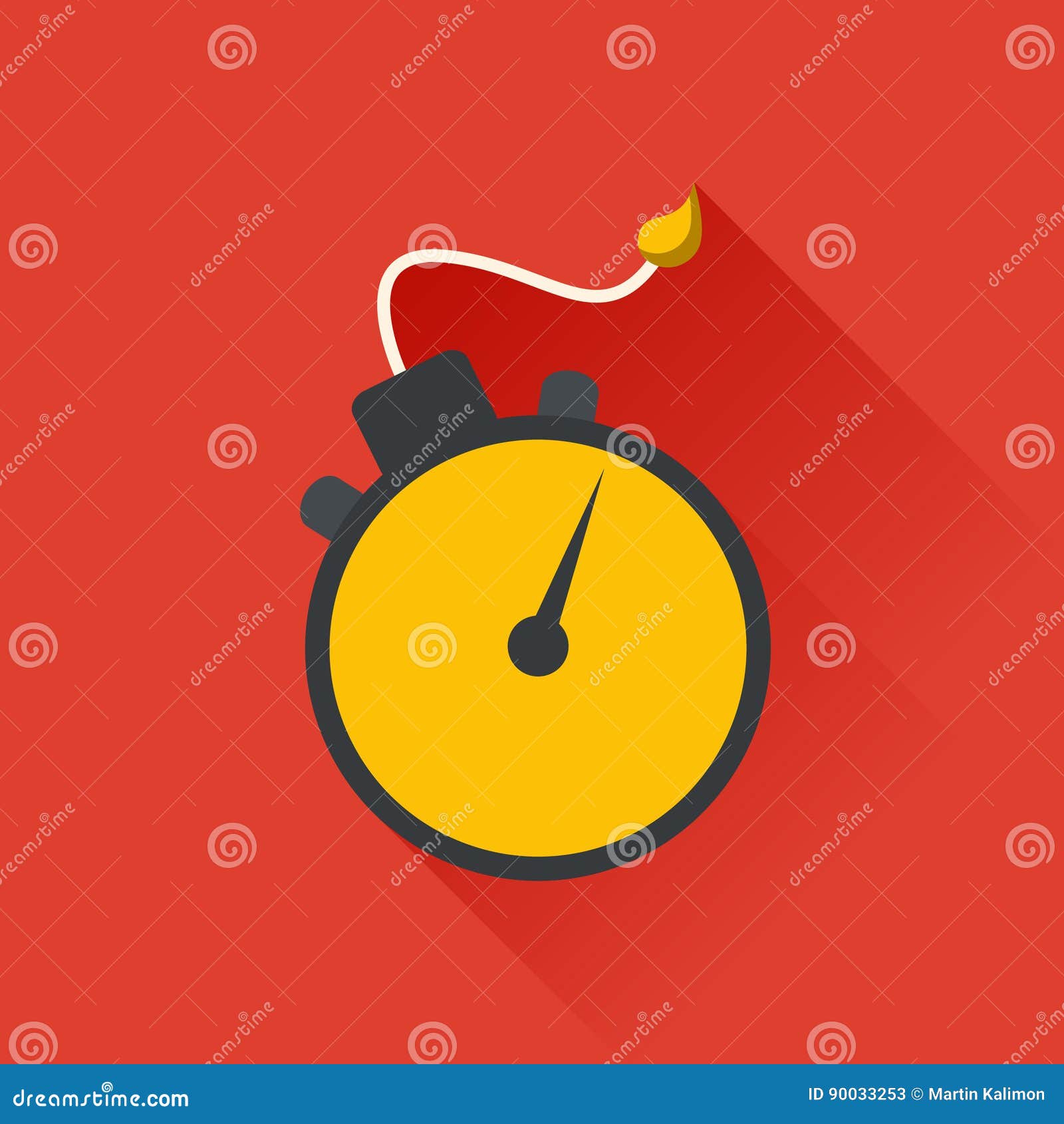 Bomb with clock timer stock vector. Illustration of attack - 90033253