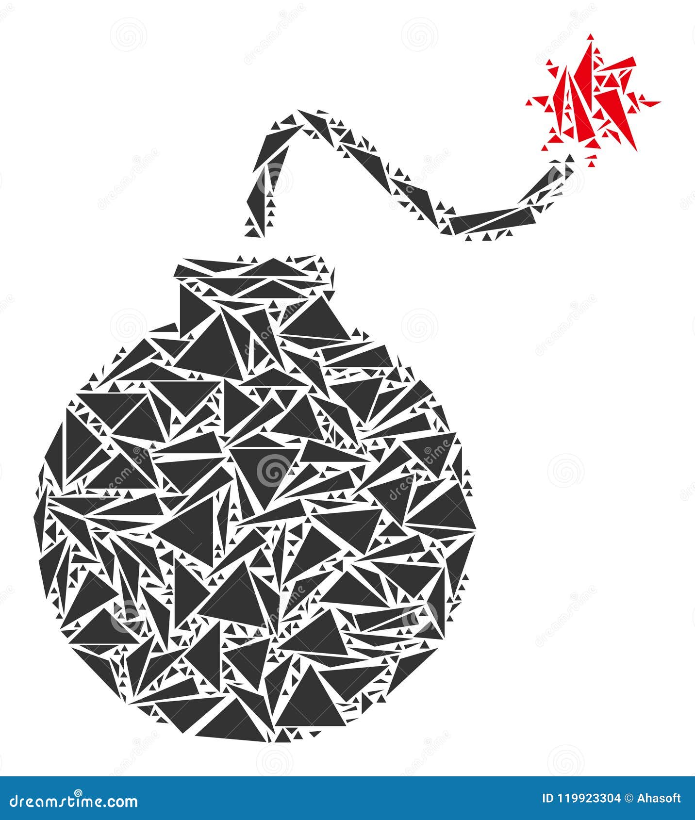 Bomb Collage of Triangles stock vector. Illustration of organized ...