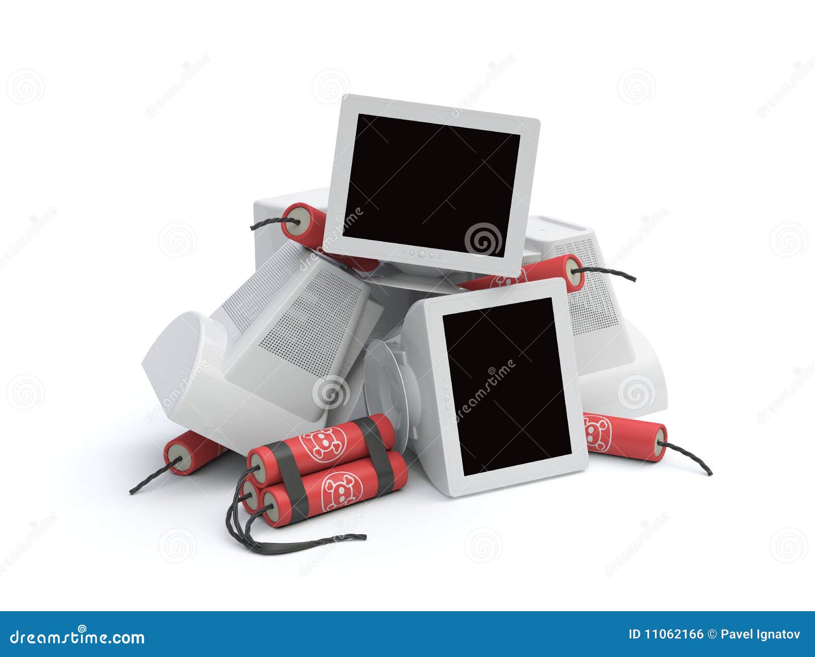 Bomb Collection - Push Here Stock Illustration - Illustration of ...