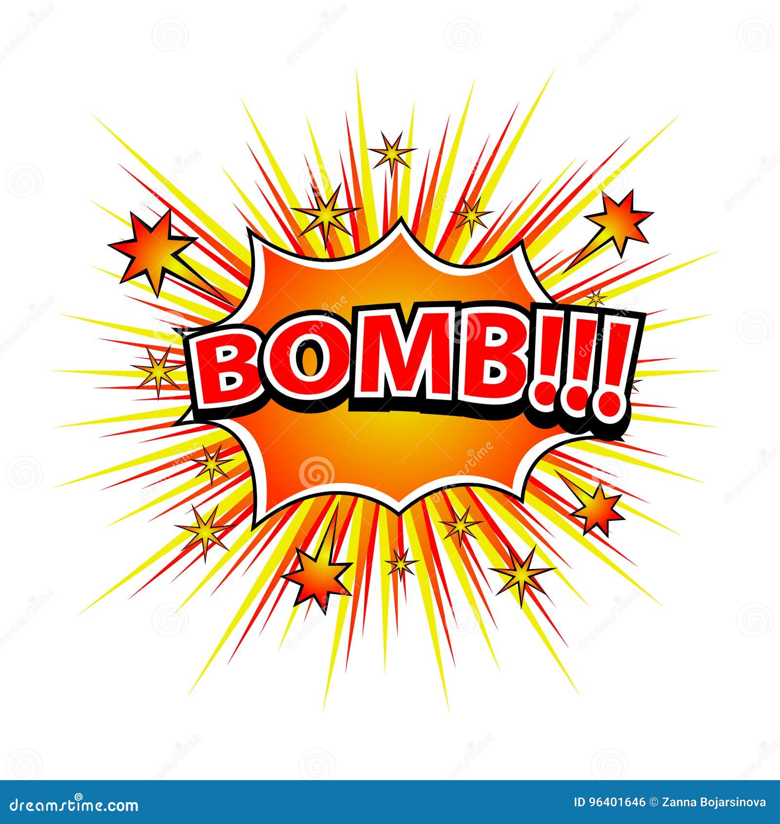 BOMB! Comic Book Explosion. Stock Vector - Illustration of bubble ...