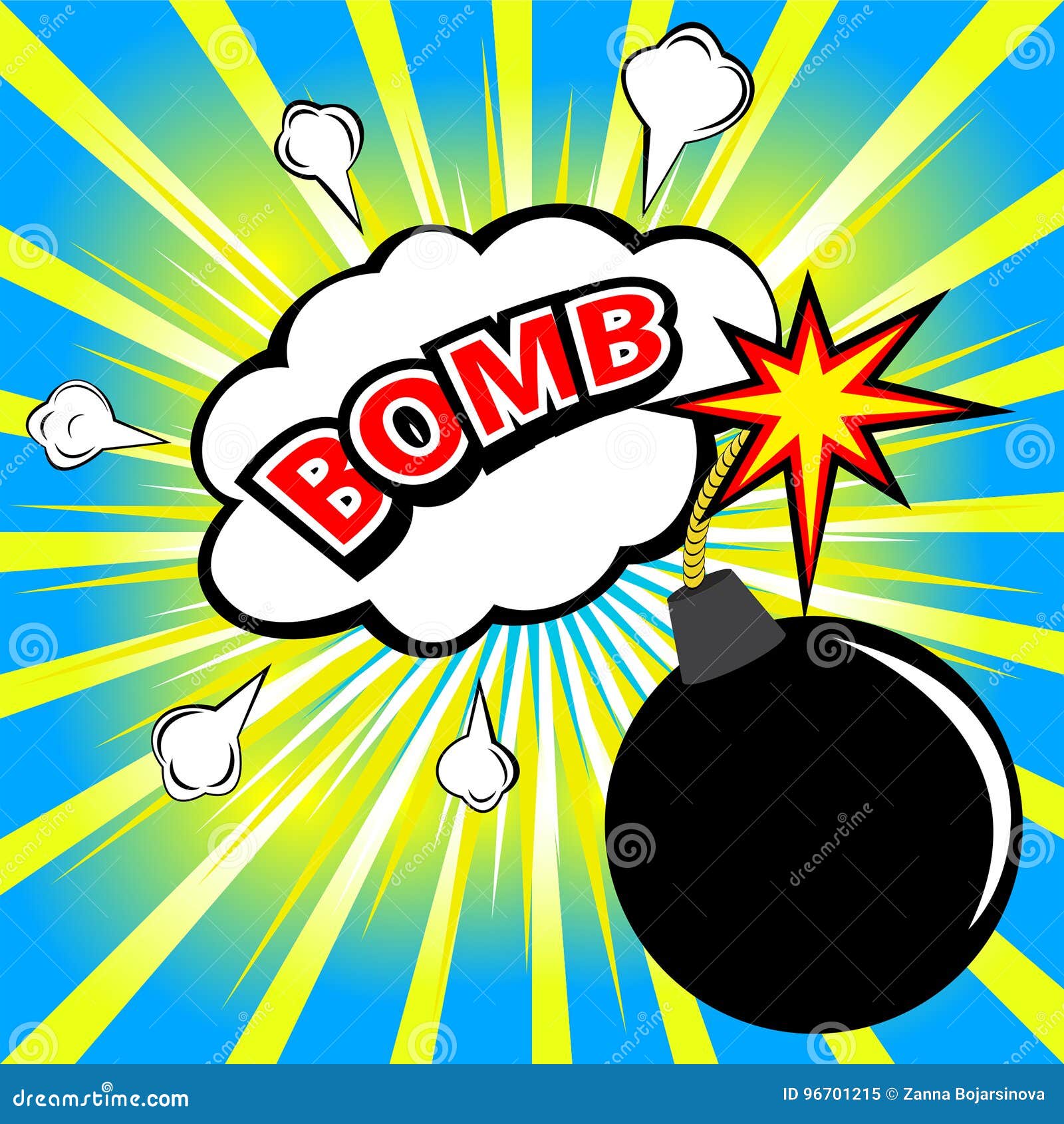 BOMB! Comic Speech Bubble, Cartoon. Stock Vector - Illustration of book ...