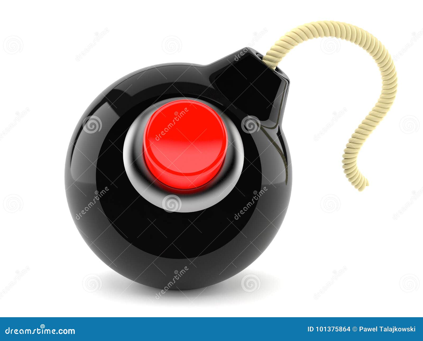 Bomb Concept with Push Button Stock Illustration - Illustration of ...