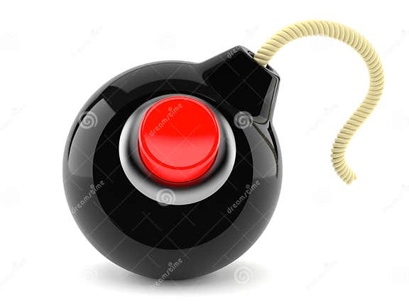 Bomb Concept with Push Button Stock Illustration - Illustration of ...