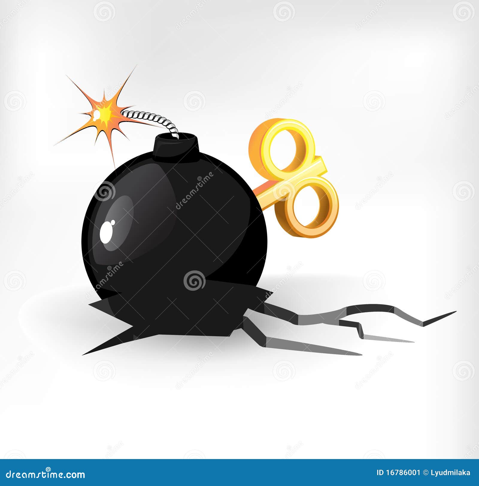 Bomb crackling stock vector. Illustration of grenade - 16786001
