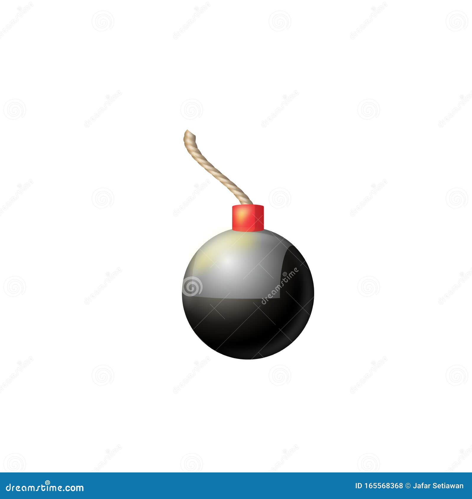 Bomb with 3d Graphic in White Background Stock Illustration ...