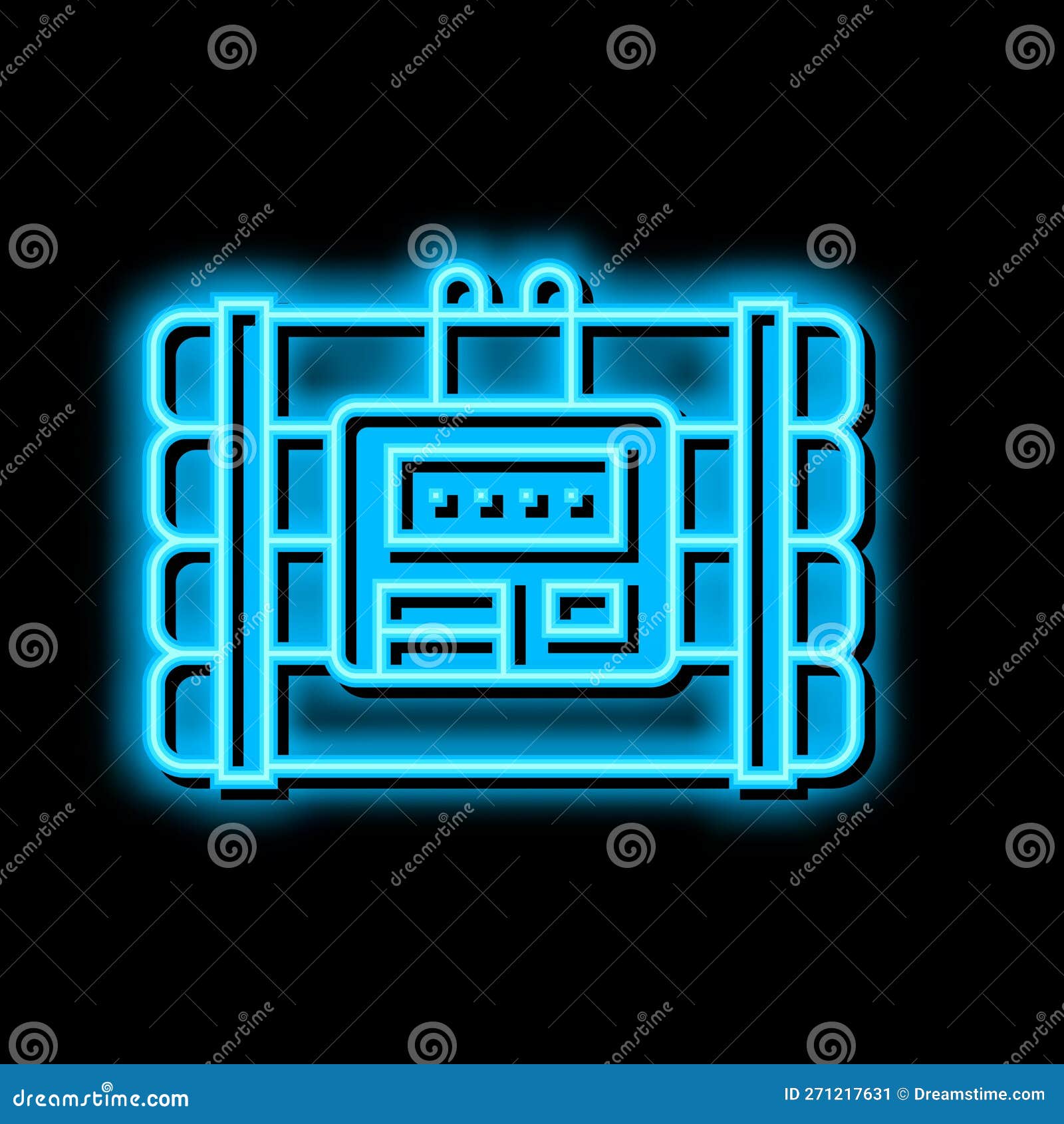 Bomb Danger Neon Glow Icon Illustration Stock Vector - Illustration of ...