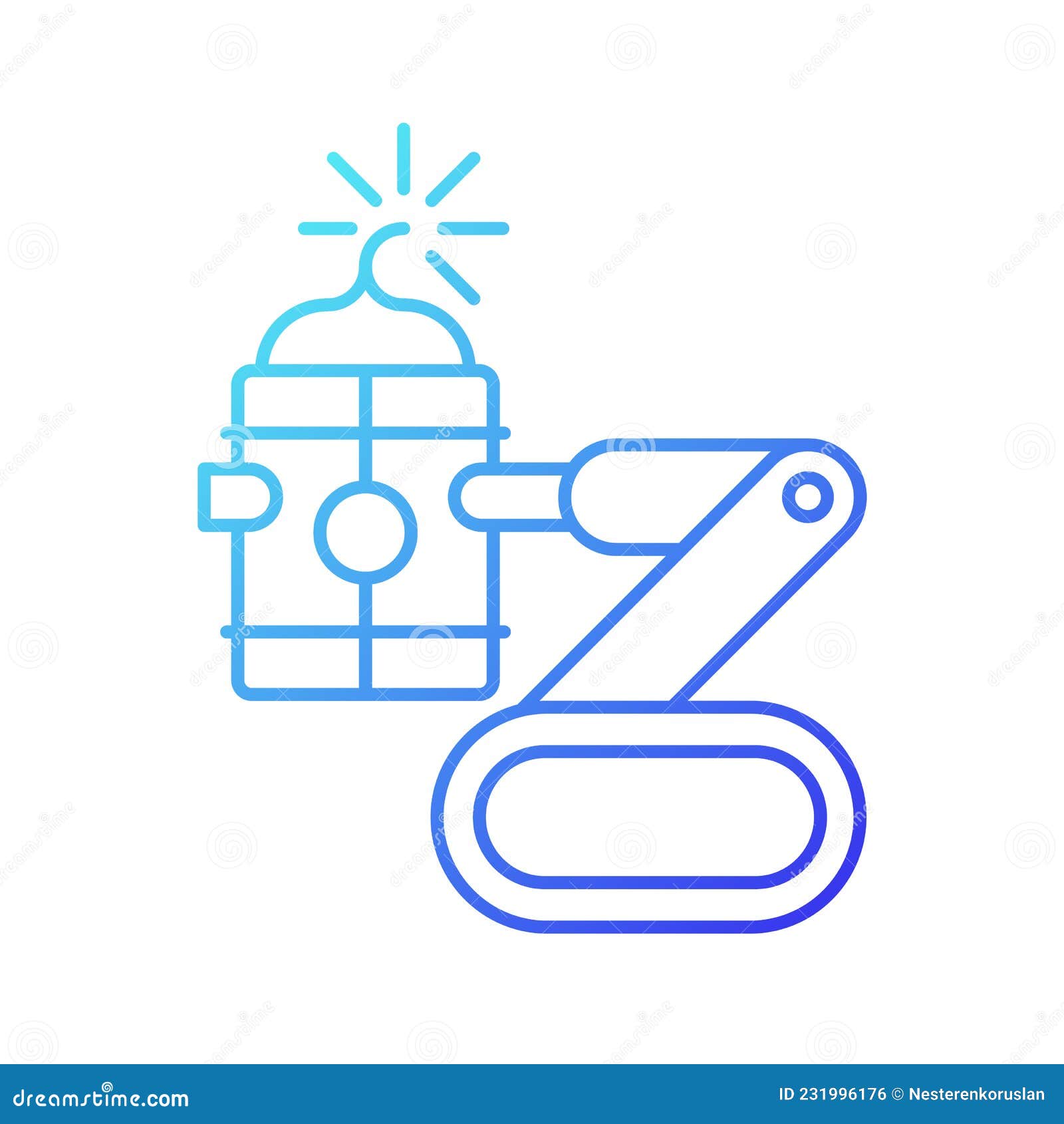 Bomb Defusing Robots Gradient Linear Vector Icon Stock Vector ...