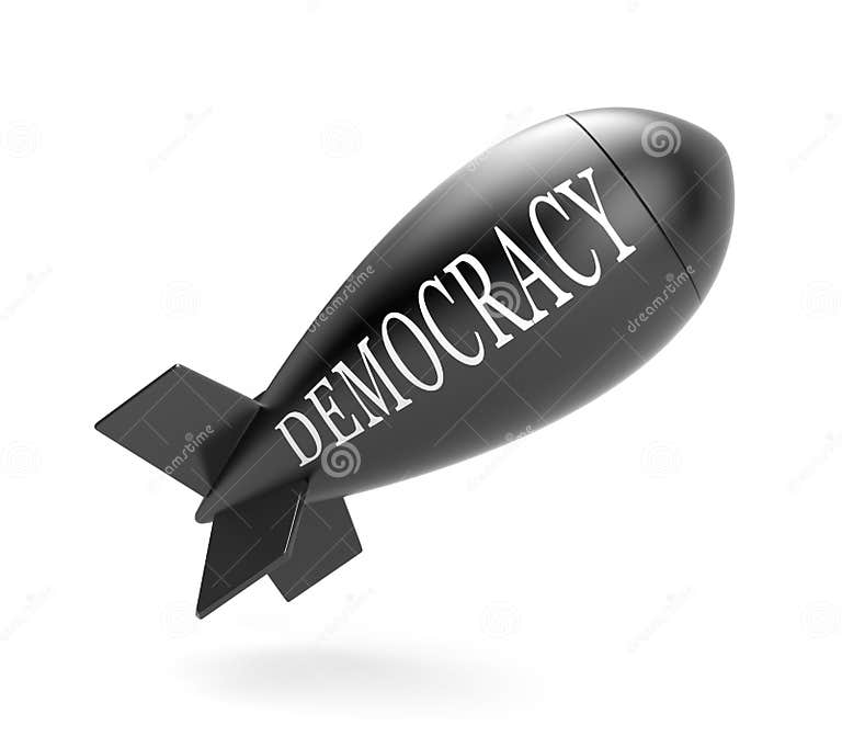 Bomb with democracy stock illustration. Illustration of aircraft - 38801198