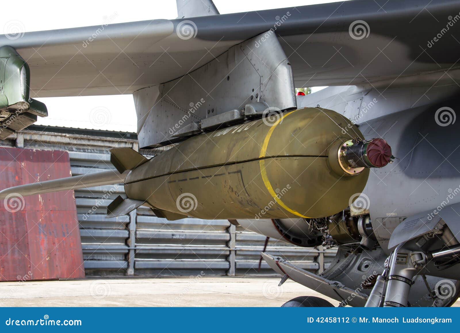 Bomb destroy. stock photo. Image of airplane, armed, mortar - 42458112