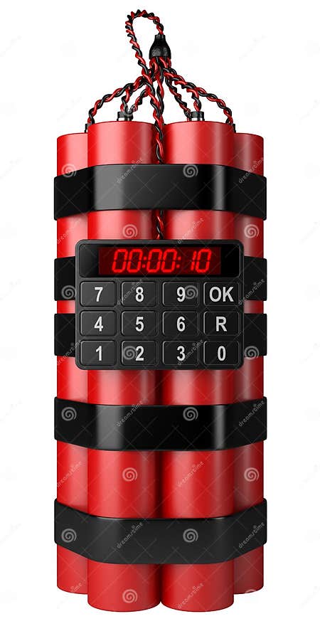 Bomb with Digital Clock Timer Stock Photo - Image of destroy, digital ...