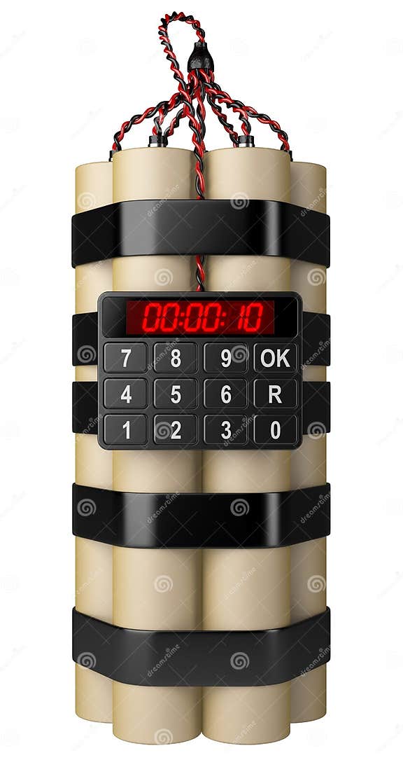 Bomb with Digital Clock Timer Stock Illustration - Illustration of ...