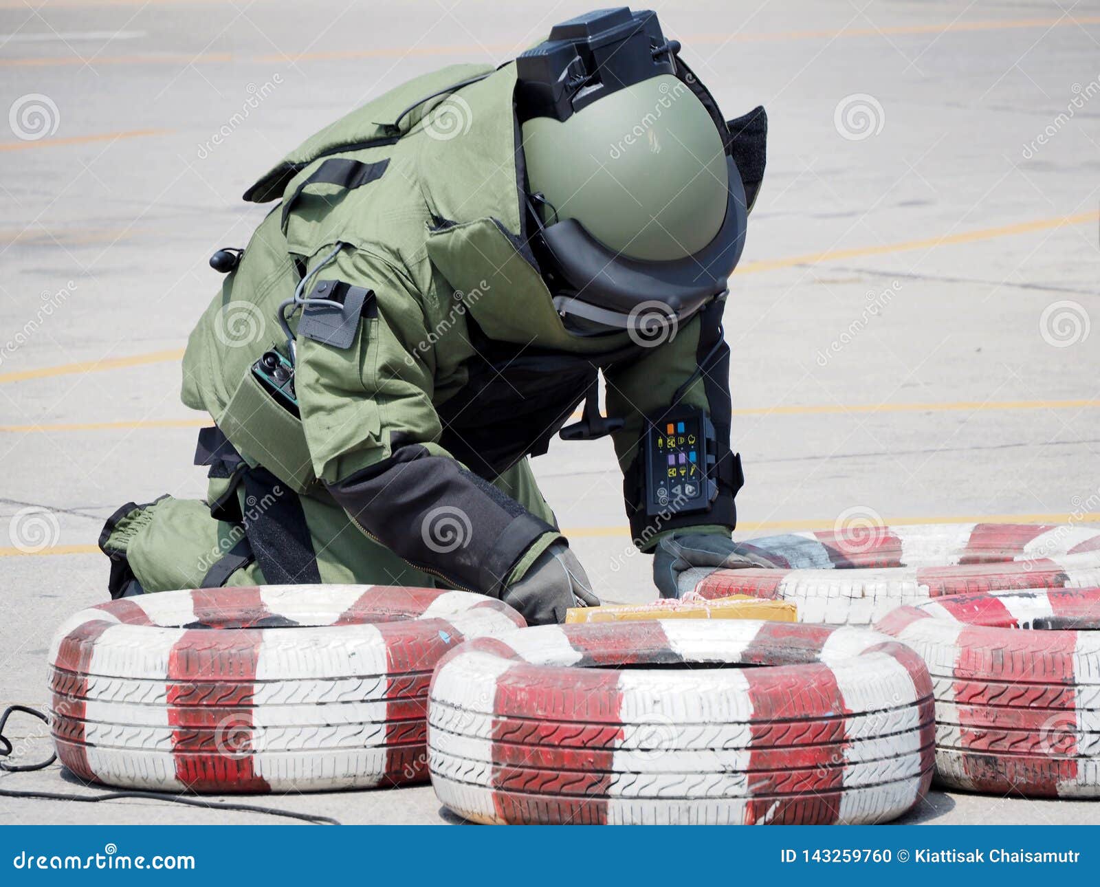 Bomb Disposal Expert in Bomb Suit Stock Photo - Image of clothing ...