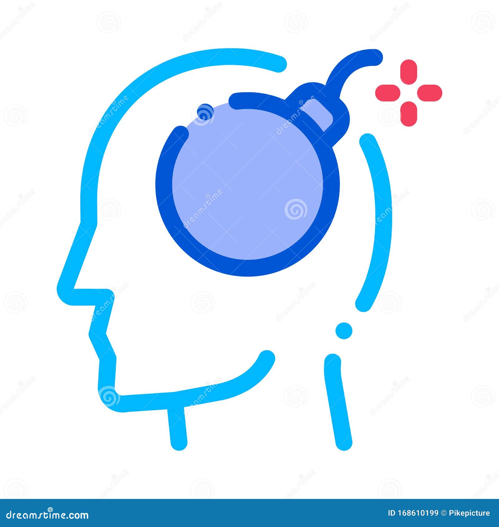 Bomb Dynamite Man Silhouette Headache Vector Icon Stock Vector ... Bomb Dynamite Man Silhouette Headache Vector Icon Stock Vector ...