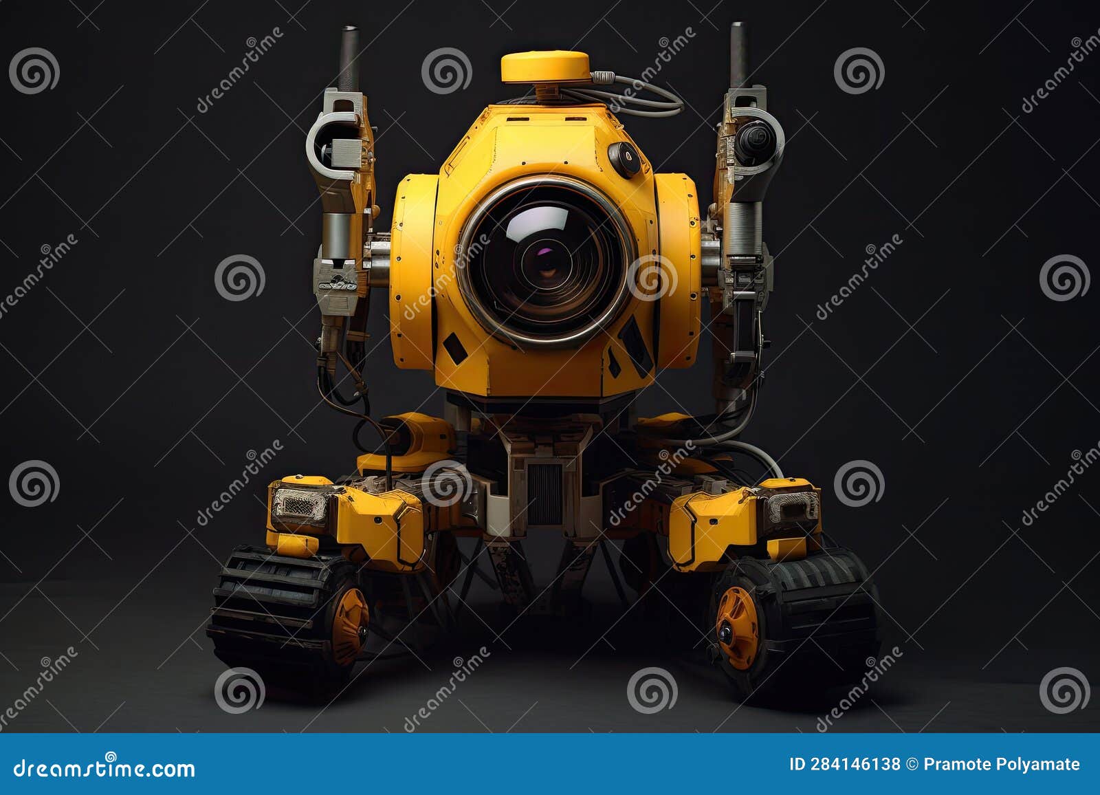 Bomb Exploration Robot. Generative Ai Stock Illustration - Illustration ...
